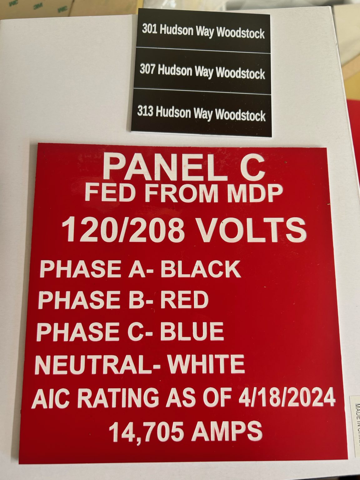 Types of Electrical Panel Labels - Mike's Trophies & Awards