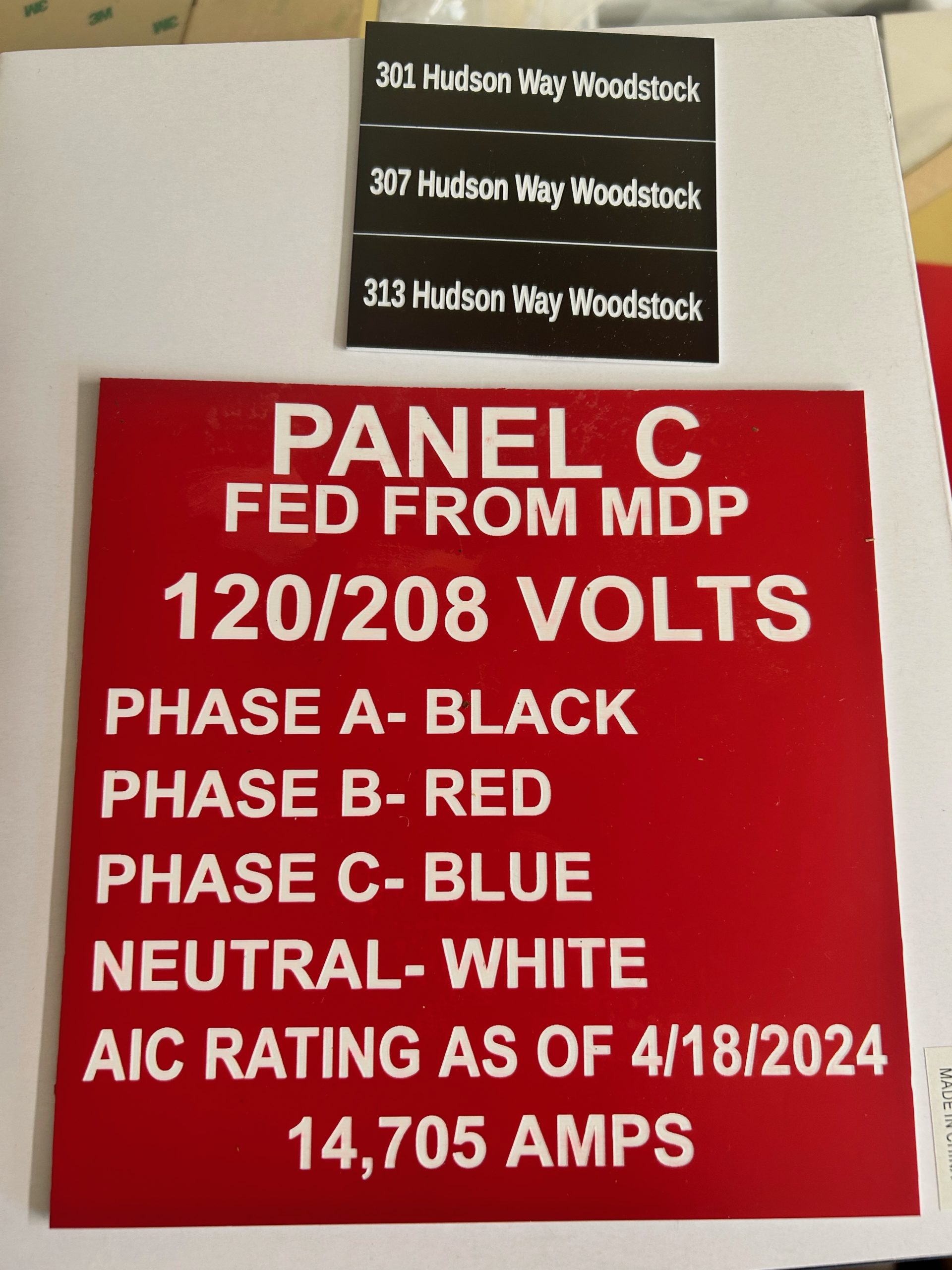 Types of Electrical Panel Labels - Mike's Trophies & Awards